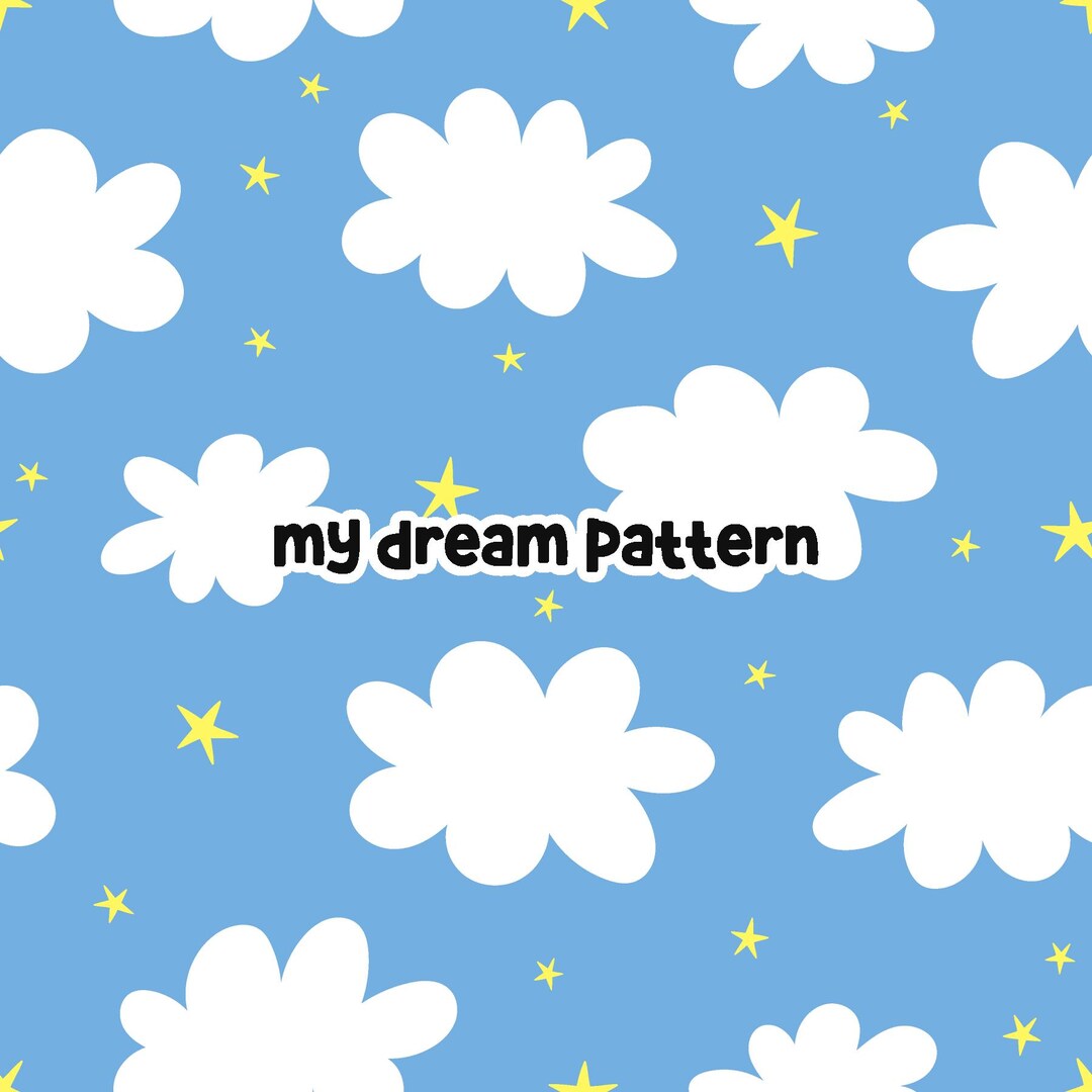 Blue Sky Seamless Pattern Clouds Digital Pattern - Etsy