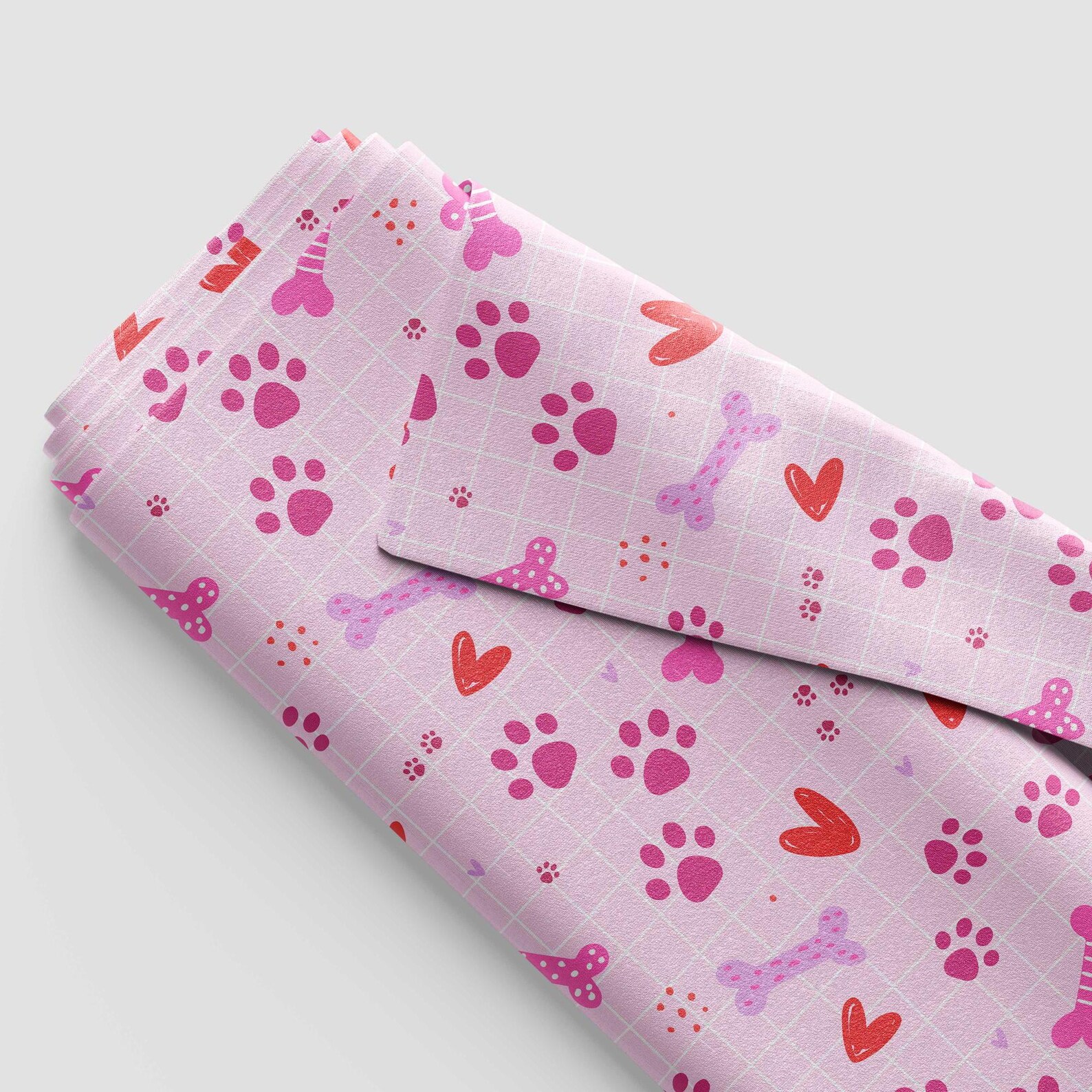 Pink Paw Seamless Pattern Paw Seamless Pattern Paw Digital Pattern Paw ...
