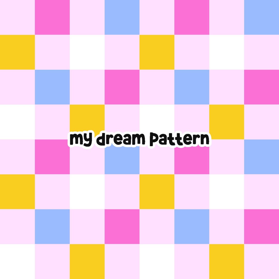 Summer Checkered Seamless Pattern Pink Checkboard Digital Pattern ...