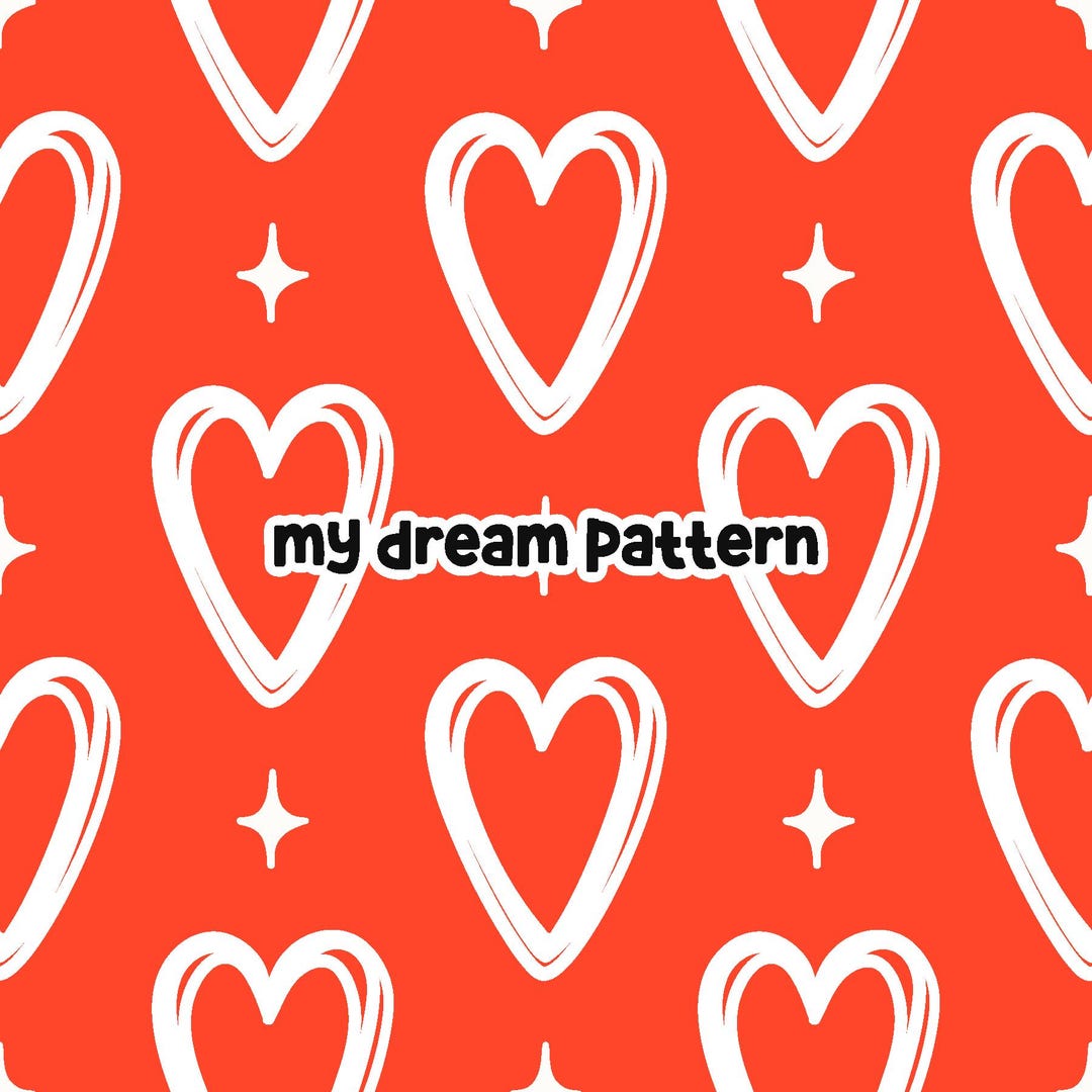 Red Valentines Seamless Pattern Hearts Seamless File for Valentines ...