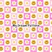 Pink Groovy Checkered Seamless Pattern Retro Smile Checkered Digital ...