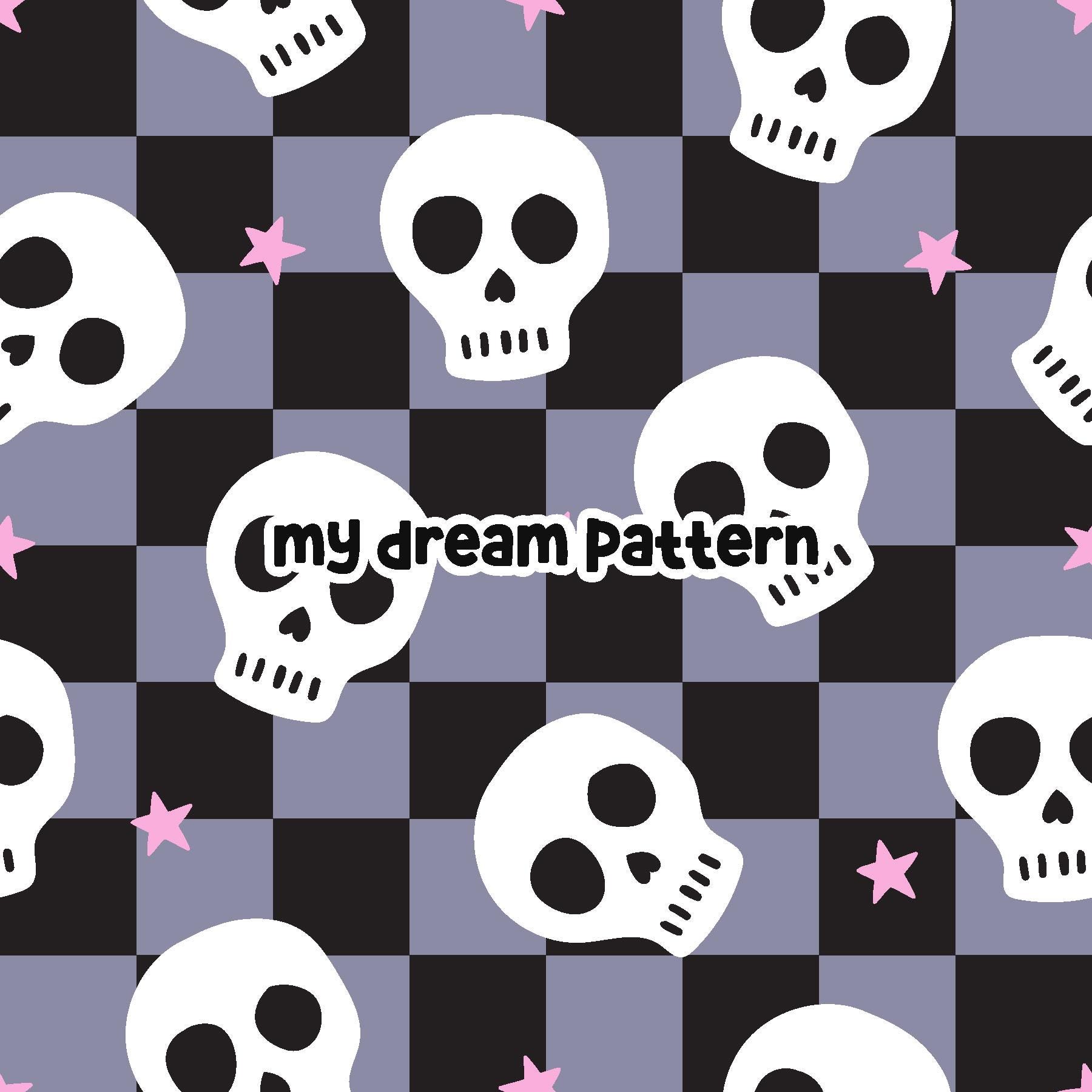 Halloween Checkered Seamless Pattern Skull Checkered Seamless File ...
