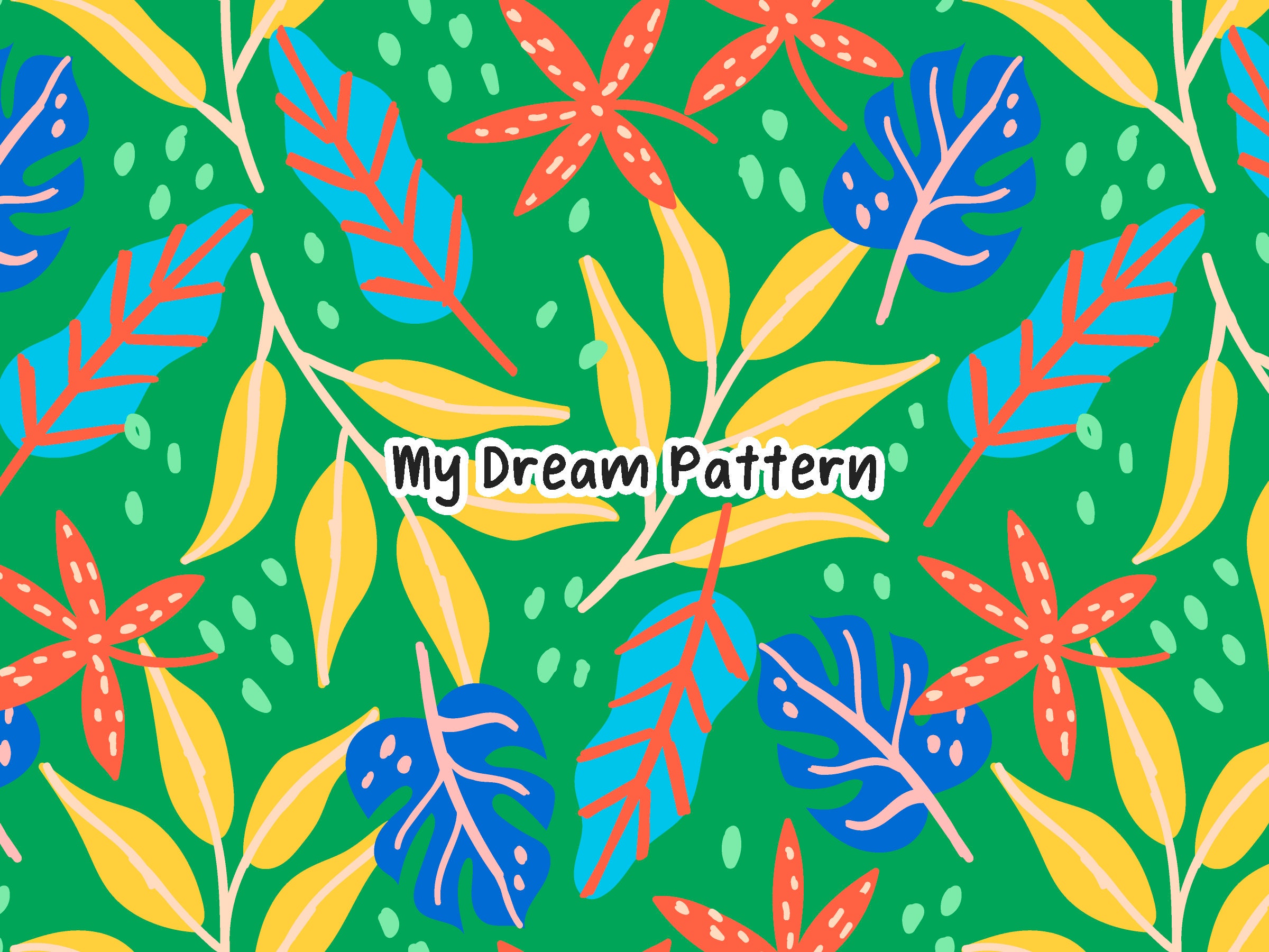 Tropical Leaves Seamless Pattern Tropical Seamless File Palm Leave ...