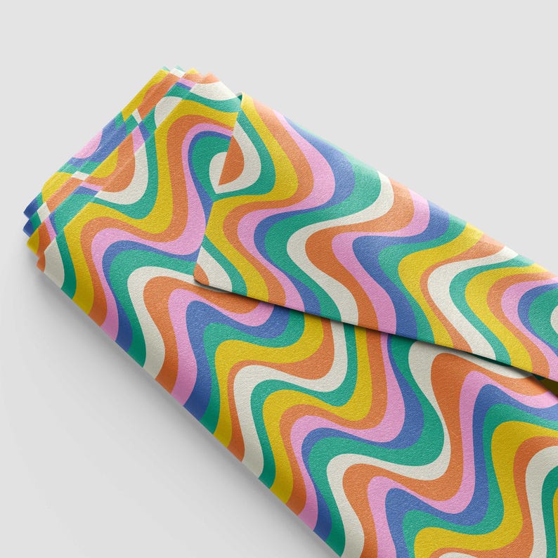 Retro Wavy Seamless Pattern Wavy Pattern - Etsy