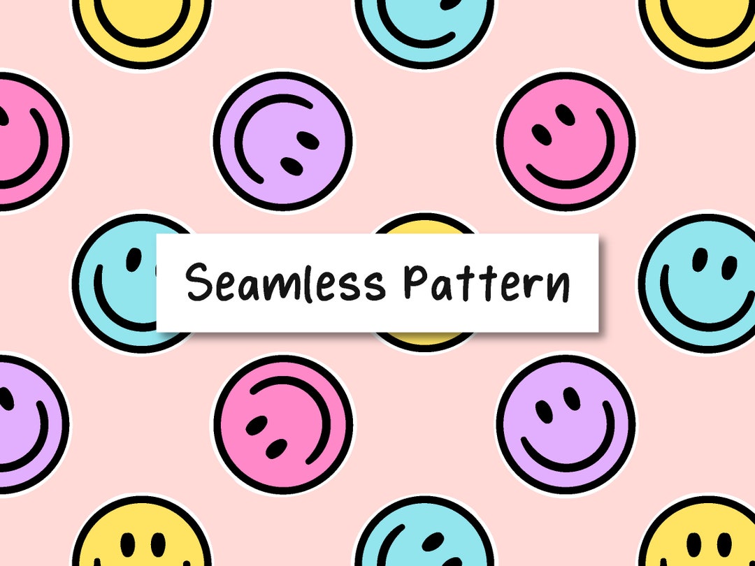 Smile Seamless Pattern Smiley Seamless Design for Fabric Sublimation ...