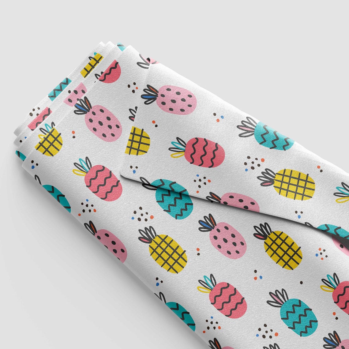 Summer Pineapple Seamless Pattern Doodle Pineapple Digital Pattern - Etsy