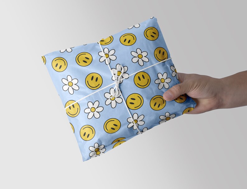 Blue Groovy Seamless Pattern Happy Face Seamless File Smiley Repeat ...