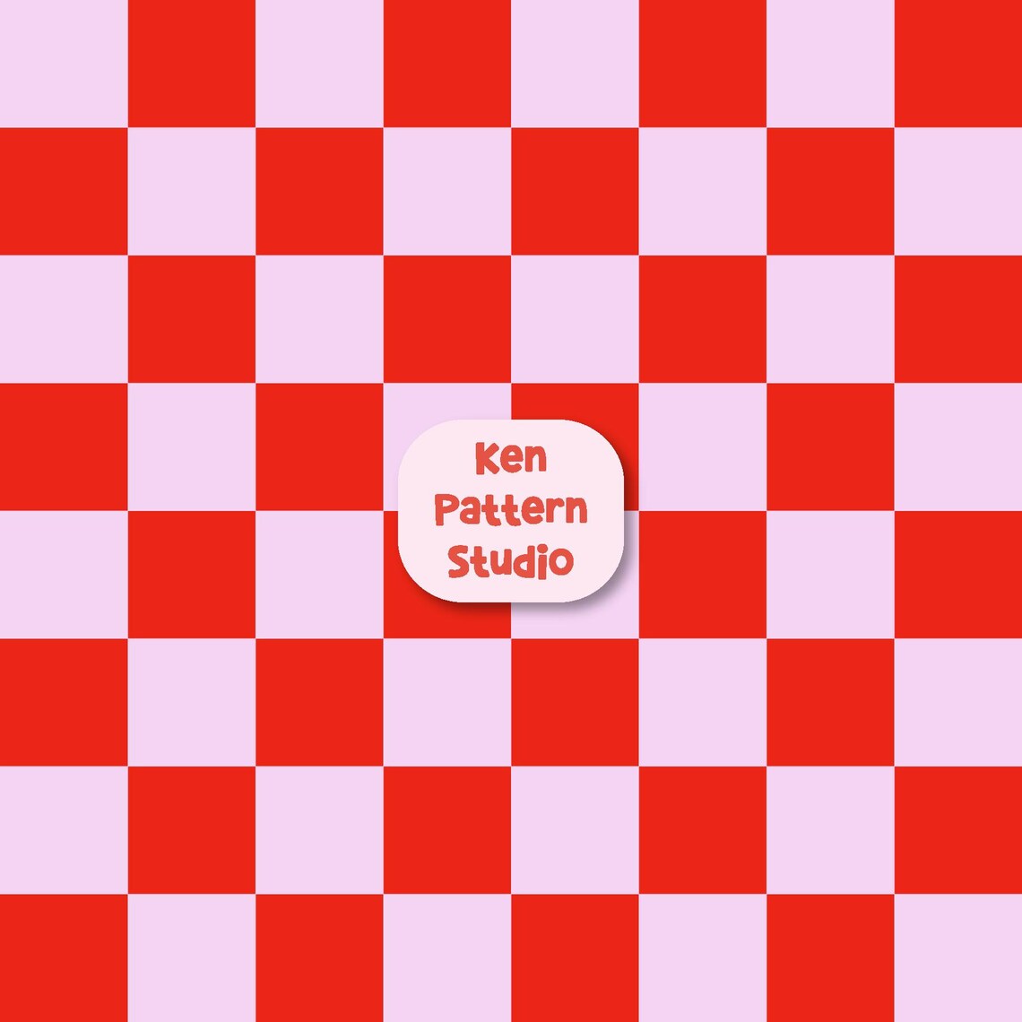 Red Pink Checkered Seamless Pattern - Chessboard Digital File - Etsy
