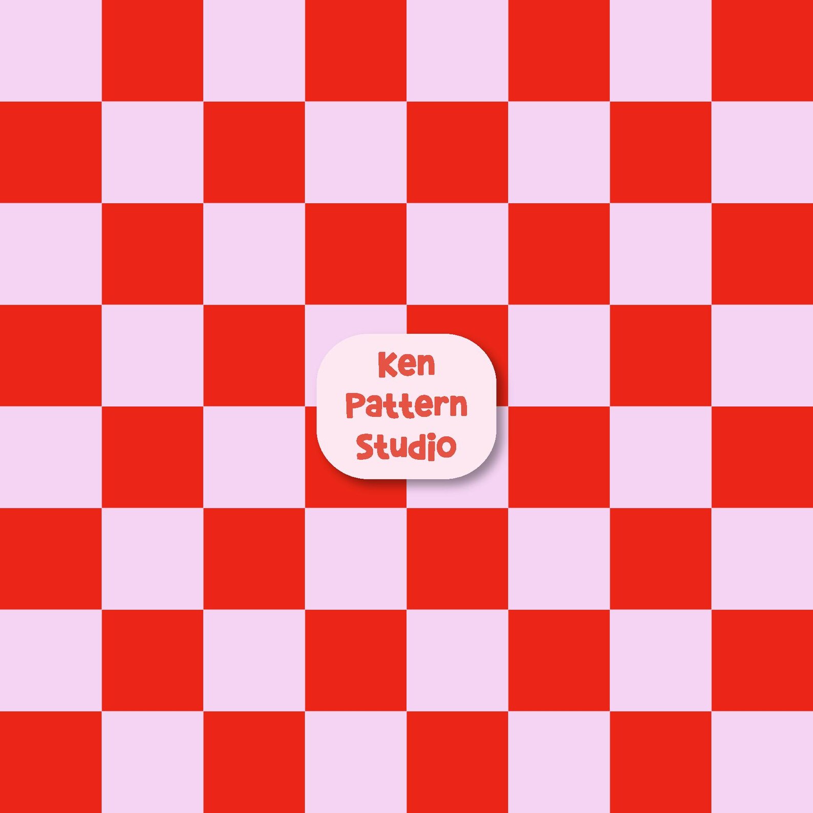 Red Pink Checkered Seamless Pattern - Chessboard Digital File - Etsy