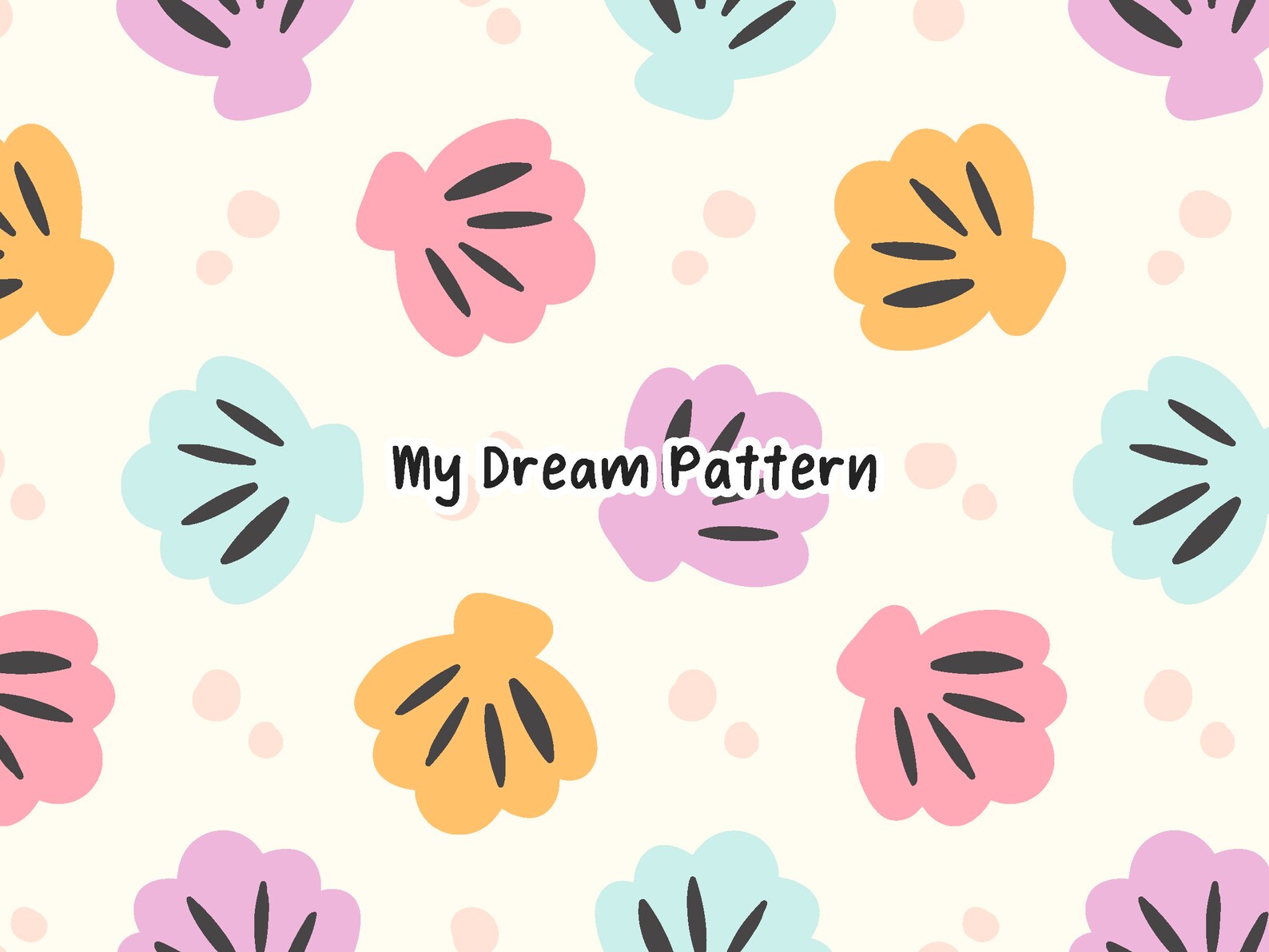 Seashells Pattern Summer Seashells Repeat Seamless Pattern - Etsy