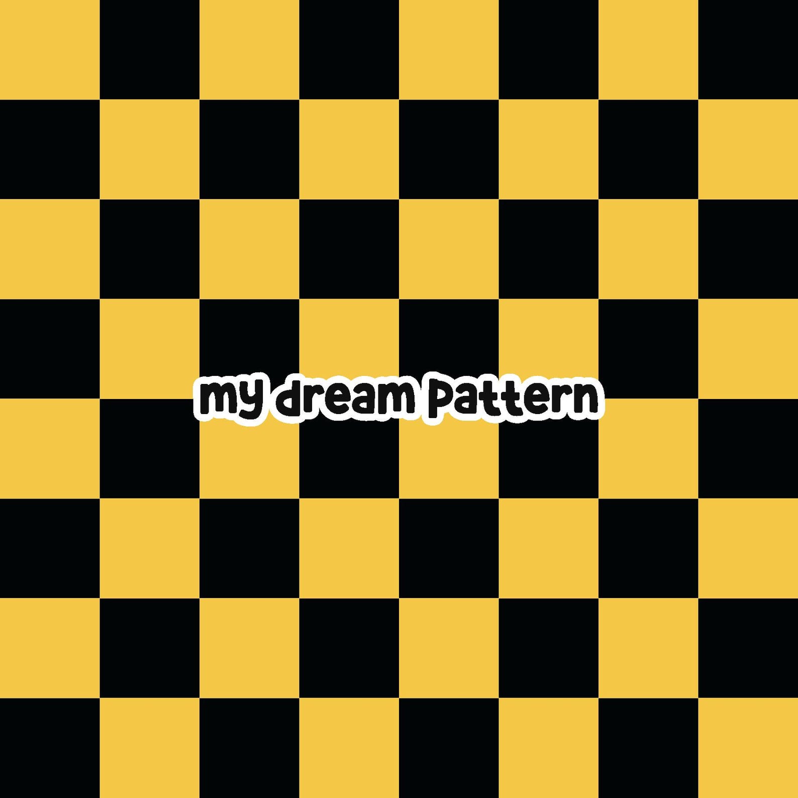 Yellow Black Checkered Seamless Pattern Yellow Chessboard Seamless ...