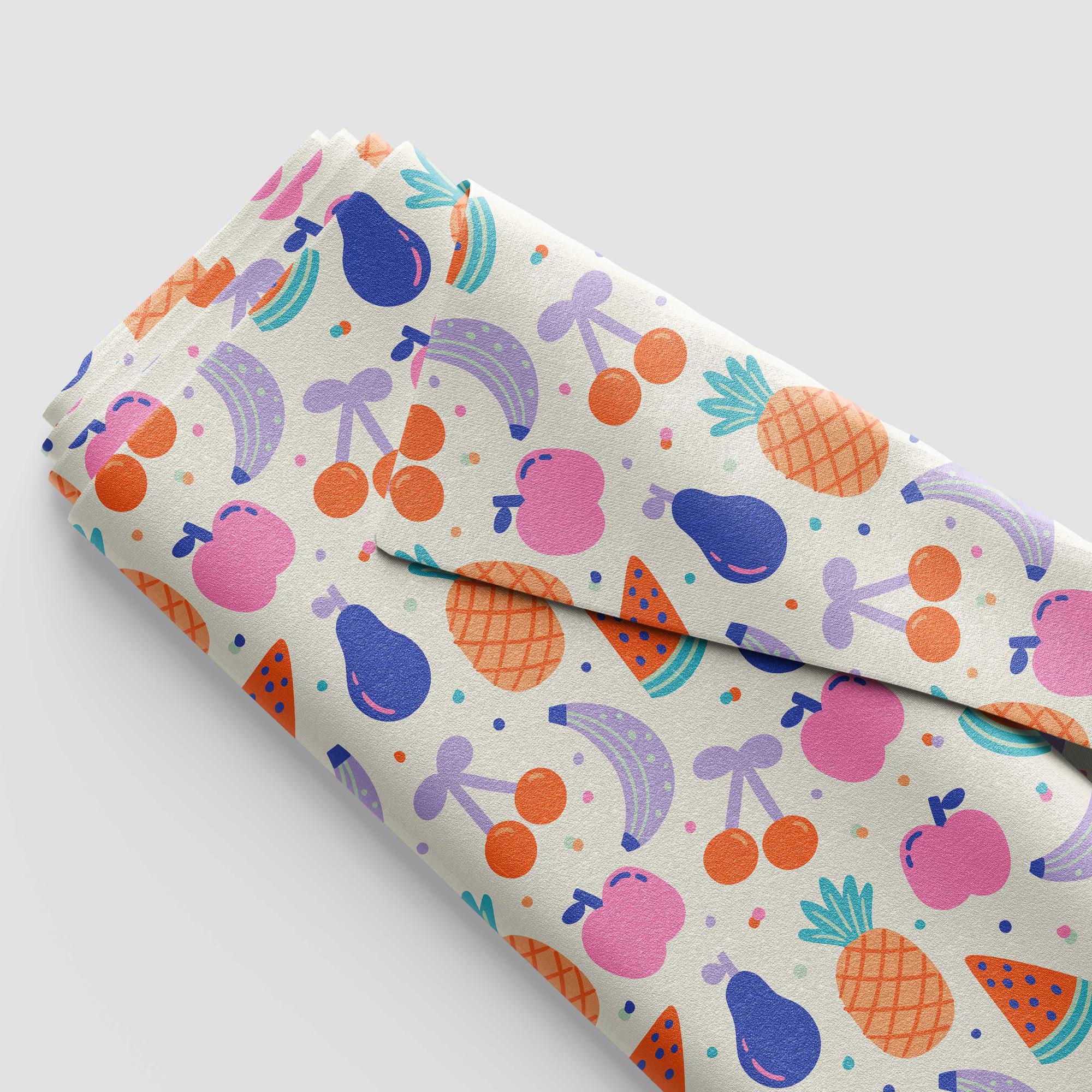 Colorful Fruits Seamless Pattern, Summer Digital Paper (digital ...