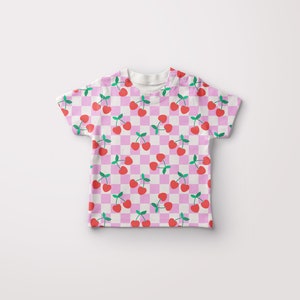 Cherry Checkered Seamless Pattern Cherry Checkerboard Seamless Design ...