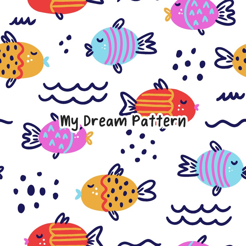 Fish Pattern Drawing - Etsy