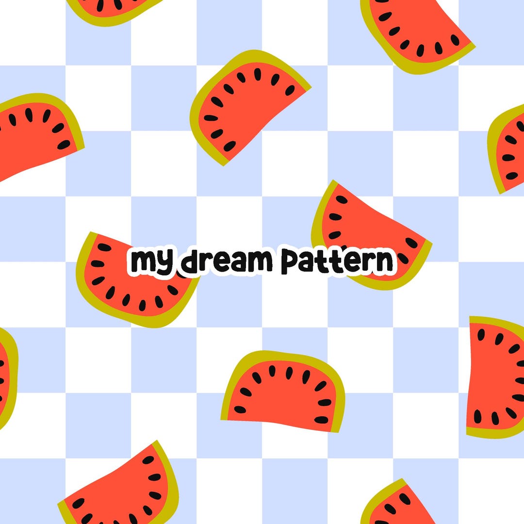 Watermelon Checkered Seamless Pattern Checkered Watermelon Seamless ...