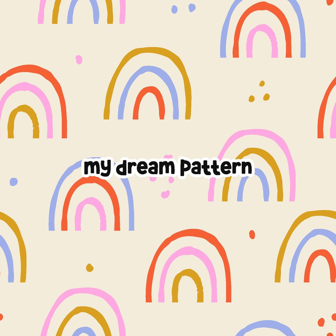 Retro Rainbow Seamless Pattern Rainbow Digital Pattern Rainbow Seamless ...