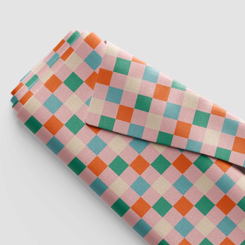 Retro Chirstmas Checkered Pattern Christmas Checkerboard Repeat ...