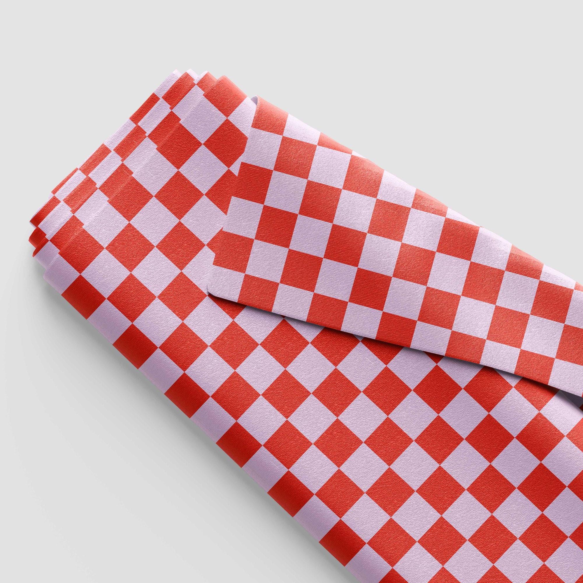 Red Pink Checkered Seamless Pattern - Chessboard Digital File - Etsy