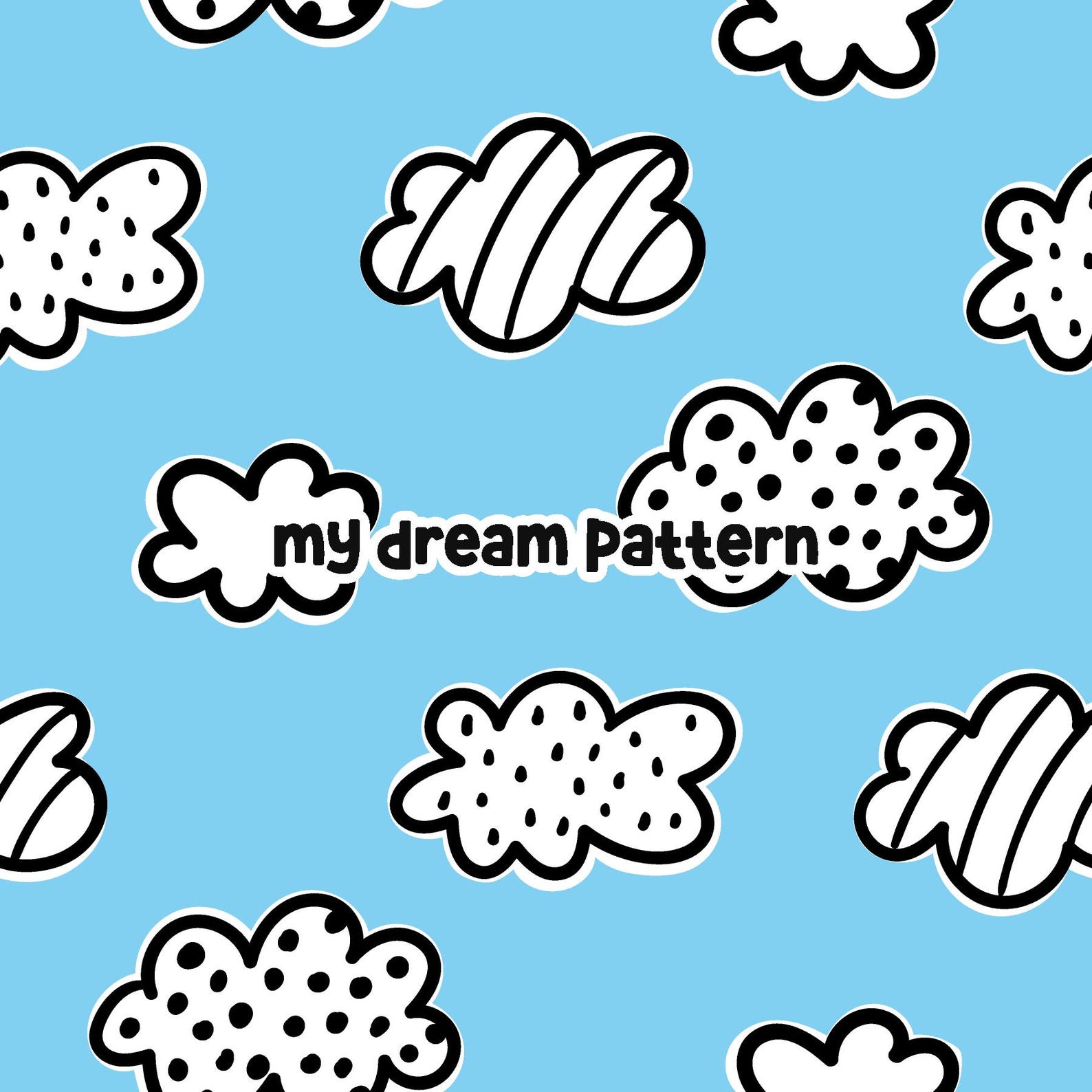 Clouds Seamless Pattern Clouds Seamless File Blue Sky Repeat Pattern ...