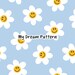 Blue Groovy Floral Seamless Pattern Happy Daisy Repeat Pattern. - Etsy