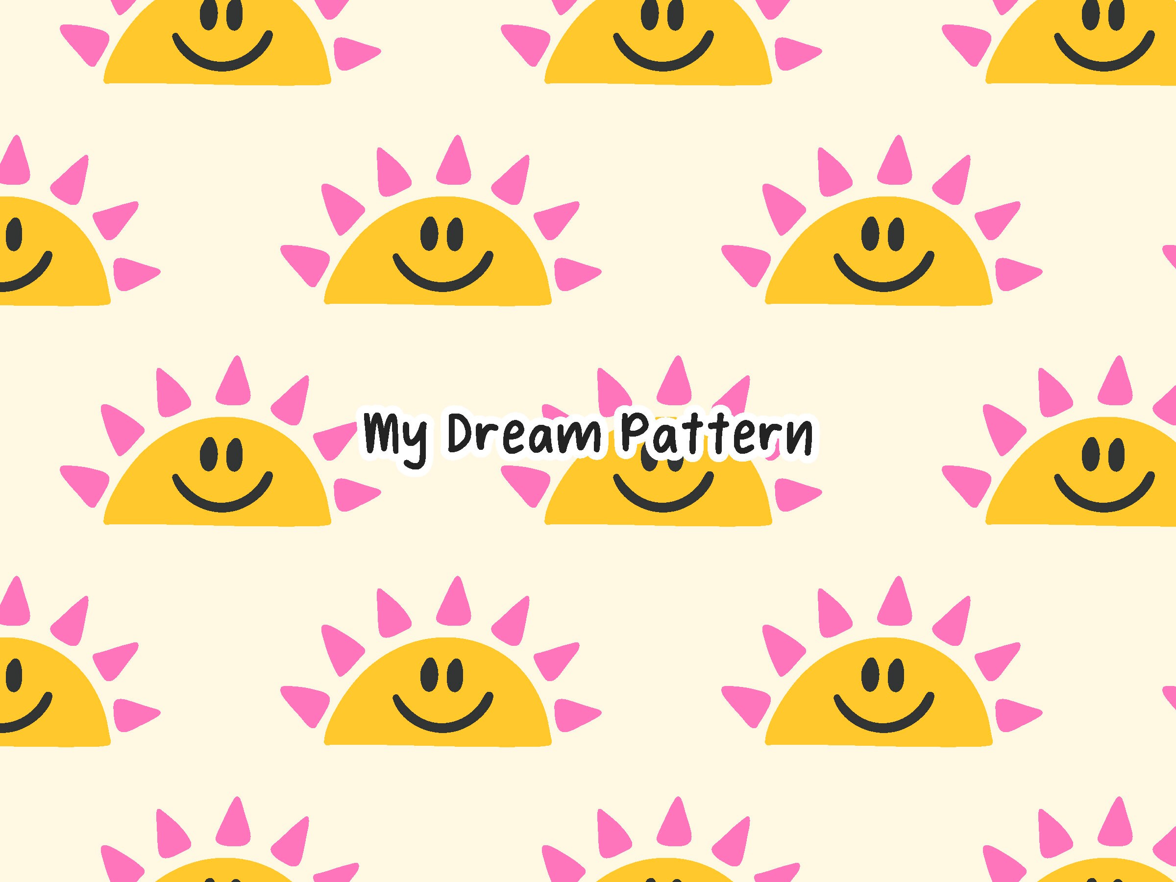 Retro Summer Seamless File Smiley Sun Seamless Repeat Pattern - Etsy