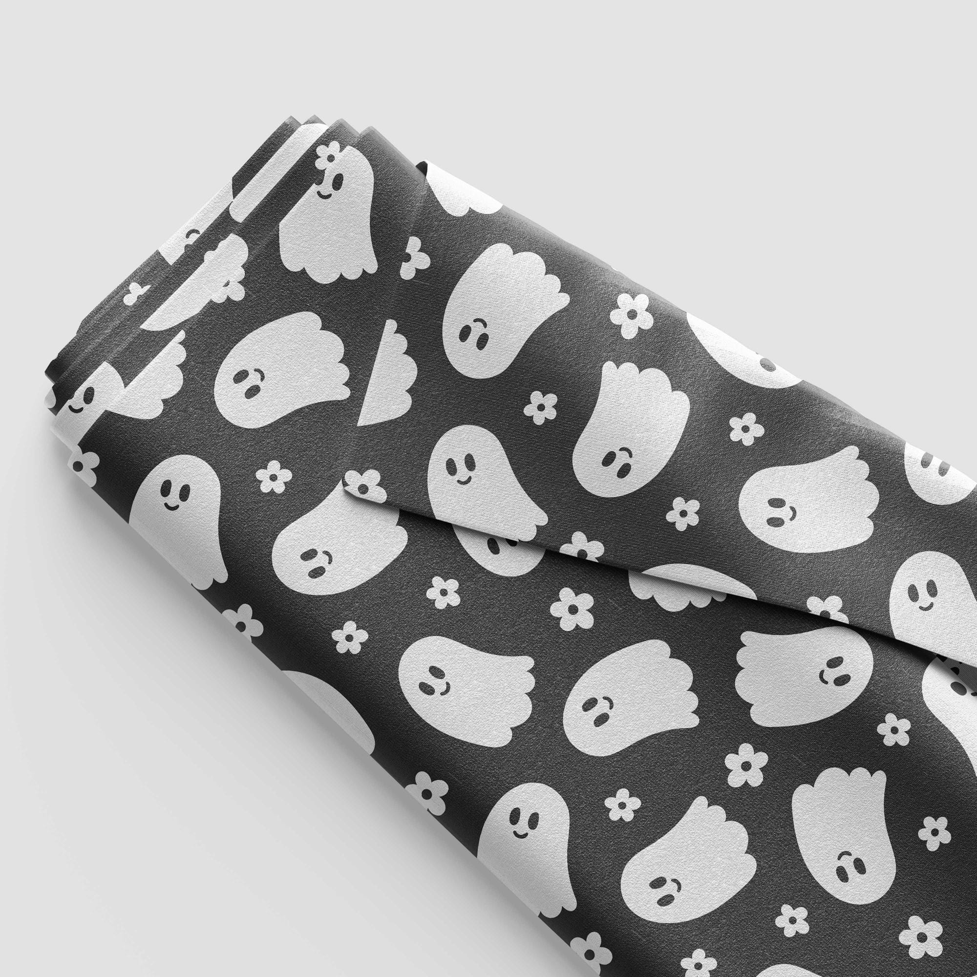 Floral Ghost Seamless Pattern – Halloween Ghost Daisy Digital Paper. - Etsy