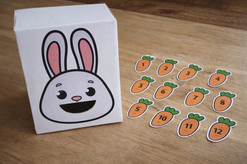 Feed the Bunny Number Game | Printable Maths Activity | Number ...