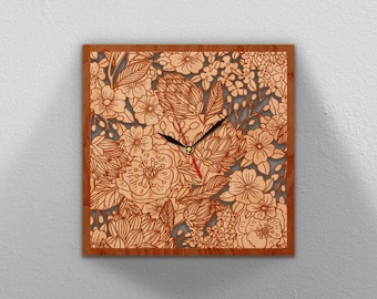 Abstract wall clock | Etsy