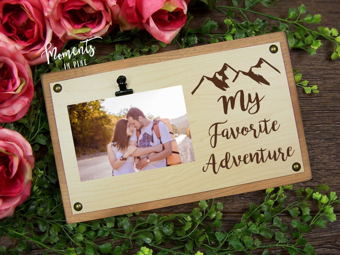 My Favorite Adventure Rustic Picture Frame Mountain Frame - Etsy