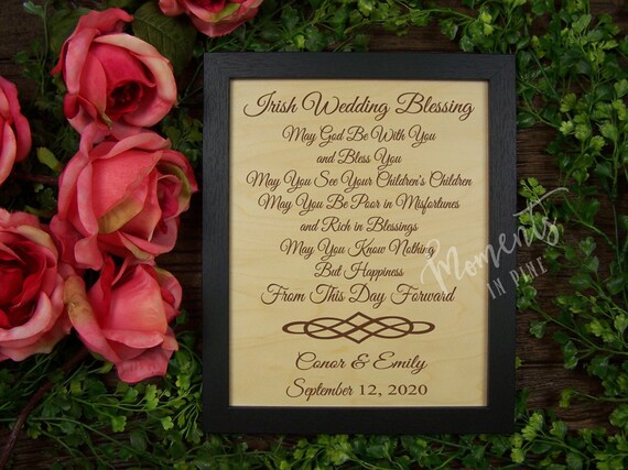 Irish Wedding Blessing Plaque