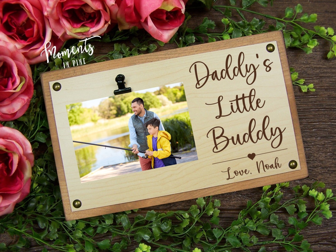 Daddy's Little Buddy Frame, Dad Gift From Son, Daughter, Baby, Father's ...