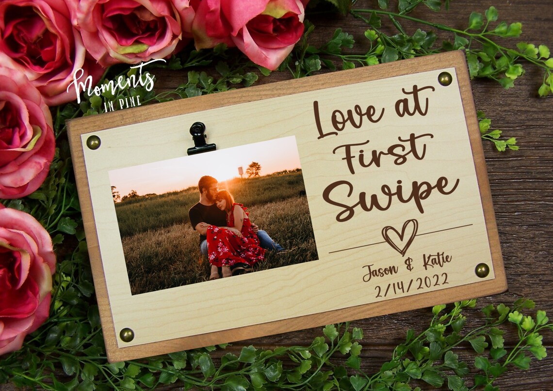 Love at First Swipe Picture Frame Swiped Right Gift Online - Etsy