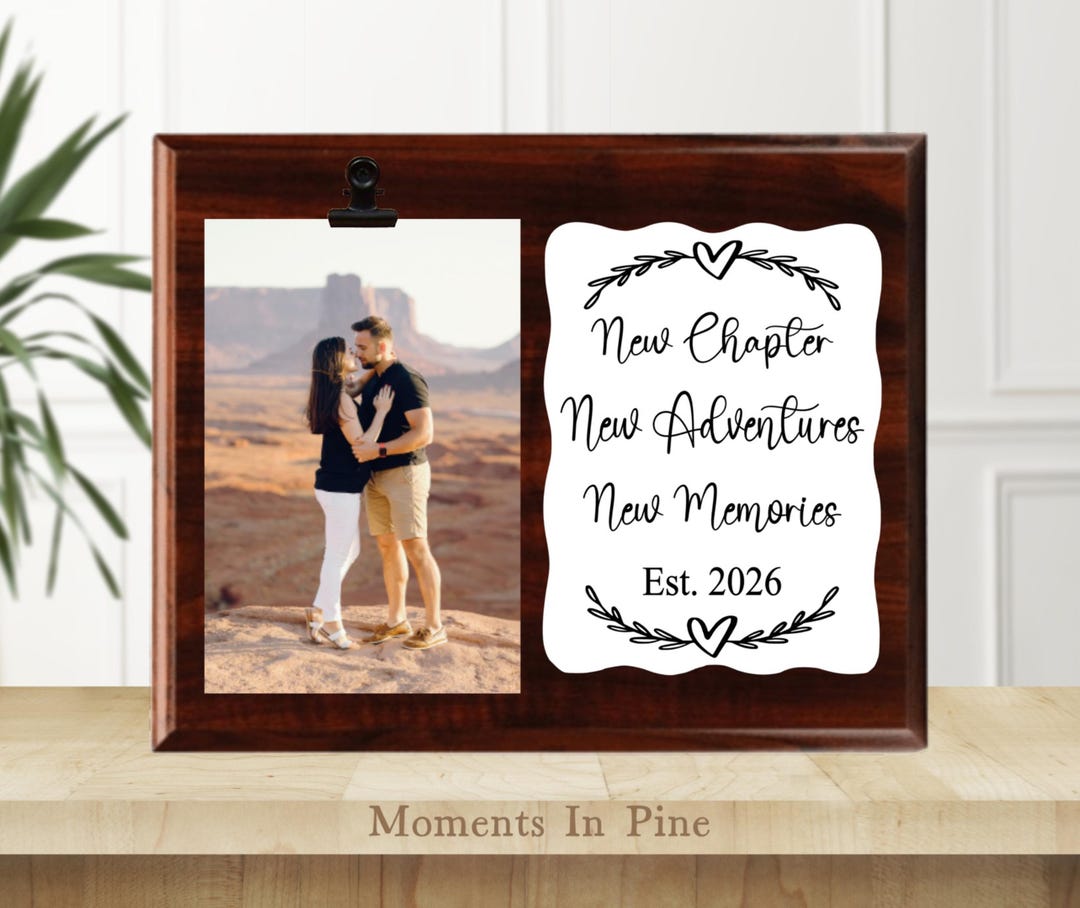 New Chapter New Adventures New Memories Est 2026 Engraved Picture Frame ...