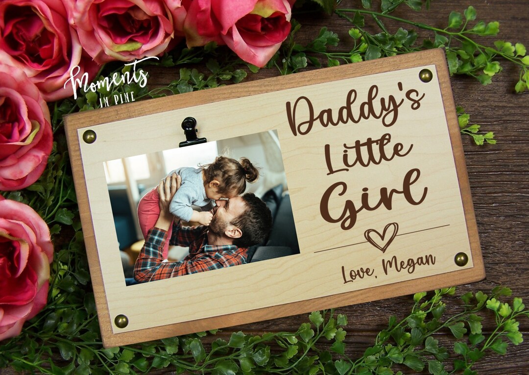 Daddy's Little Girl Picture Frame, Personalized Father's Day Gift for ...