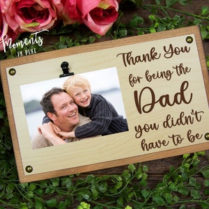 Step Dad Fathers Day Gift, Step Dad Picture Frame Bonus Dad Adoption ...