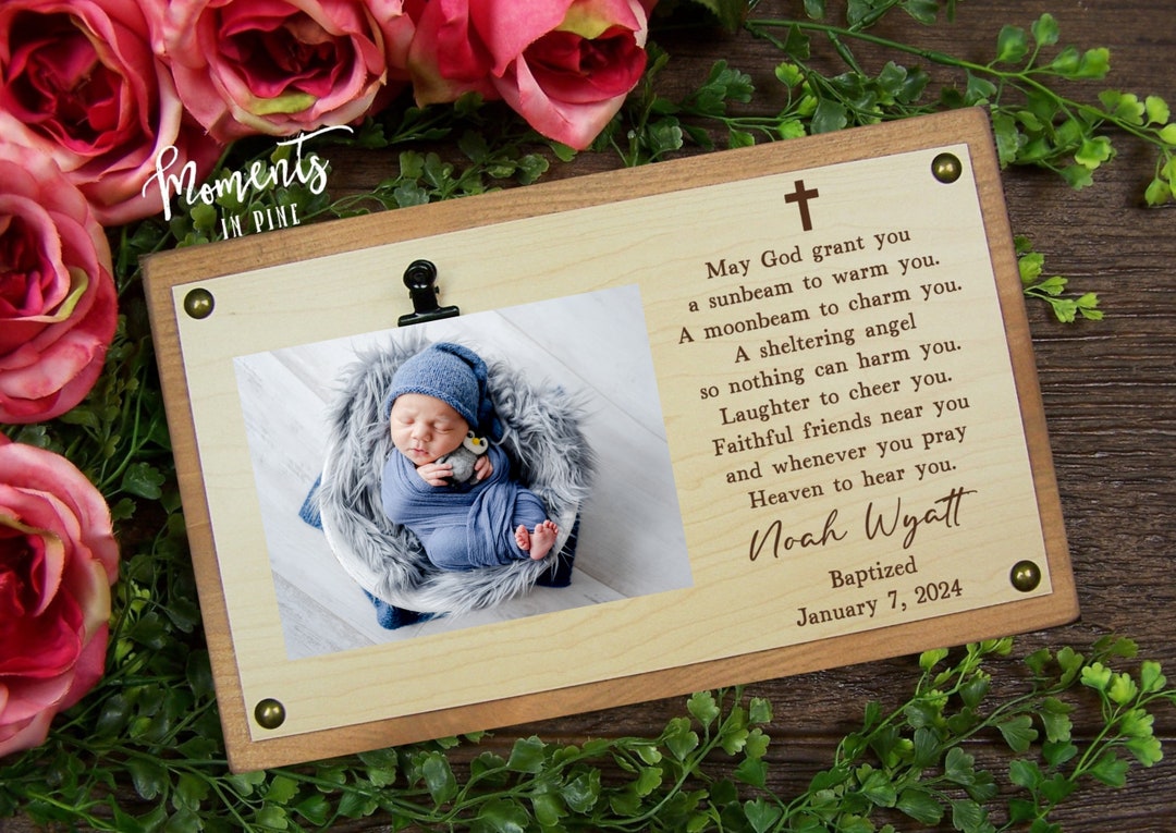 Baptism Gift Boy, Baptism Gift Girl, Engraved Wood Personalized Baptism ...