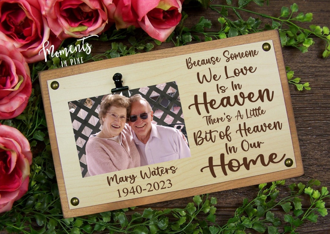 Personalized Memorial Picture Frame in Loving Memory of Gift Because ...