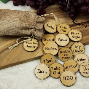 Dinner Decider Tokens Coins Family Night Gift Chef Foodie Gift Food ...