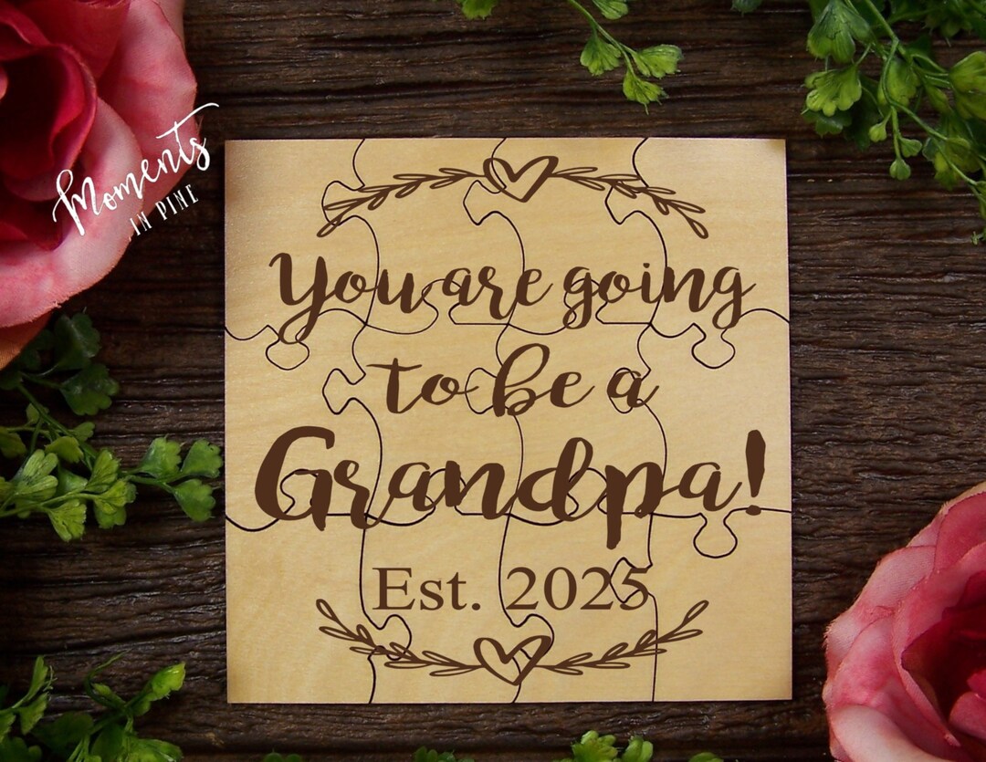 Grandpa Pregnancy Announcement Puzzle You Are Going to Be a Grandpa ...