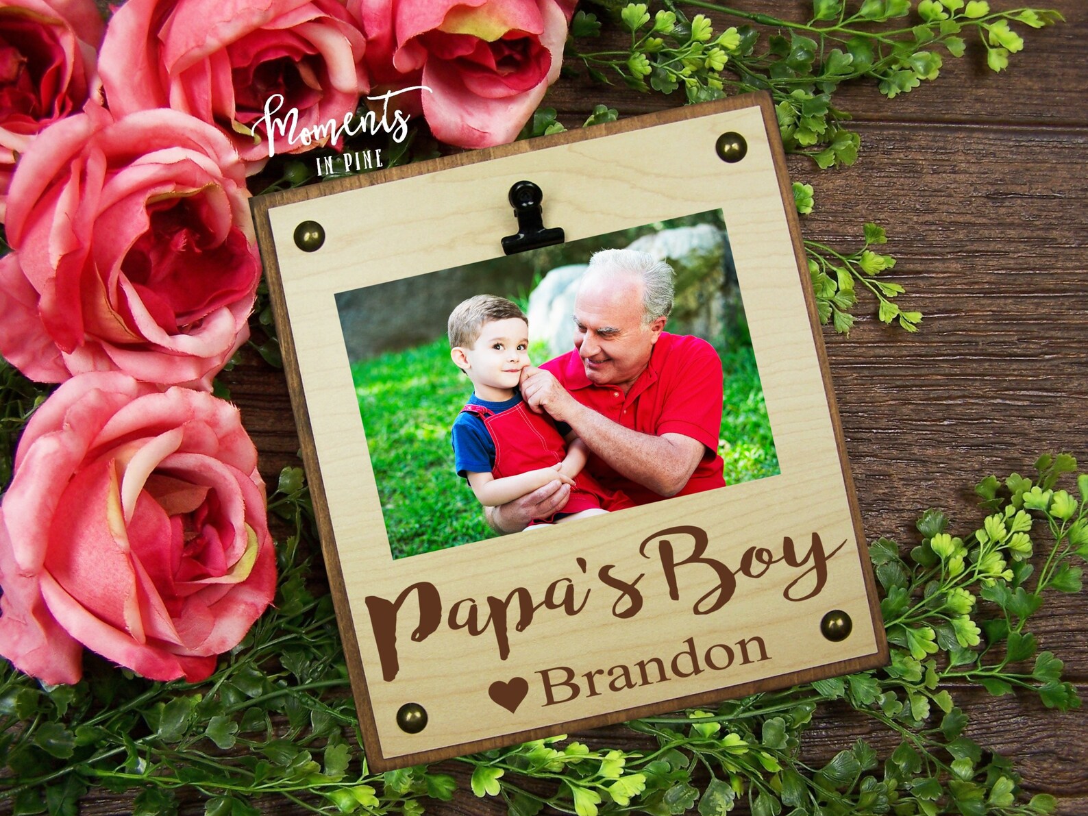 Grandpa Picture Frame Personalized Grandpa Gift From Grandson - Etsy