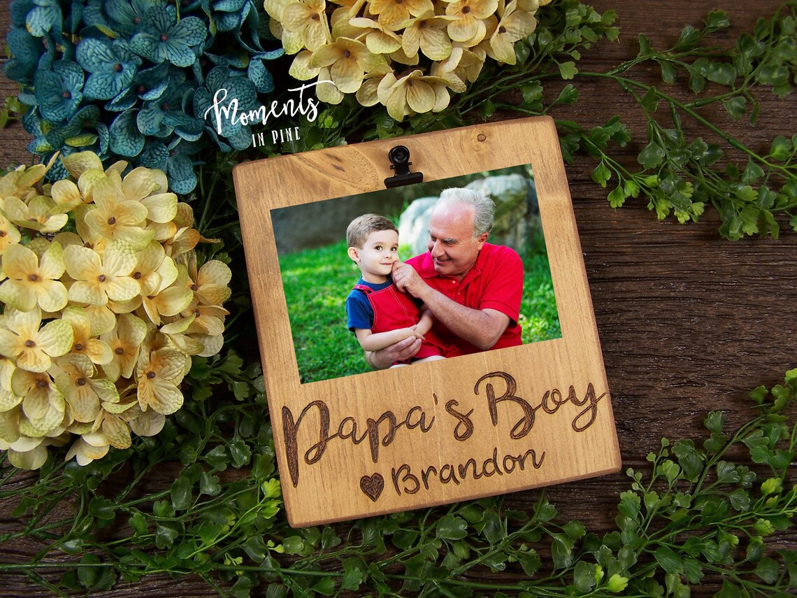 Grandpa Picture Frame Personalized Grandpa Gift from Grandson | Etsy