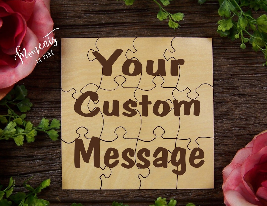 Custom Puzzle, Personalized Puzzle, Secret Puzzle Message, Girlfriend ...