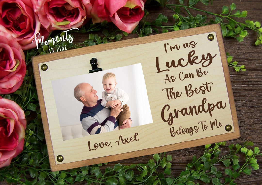 Personalized Grandpa Picture Frame Christmas Gift, Father's Day Gift ...