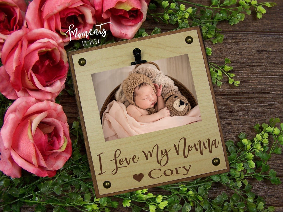 Nonna Gift, I Love My Nonna Picture Frame Sign Personalized Gift ...
