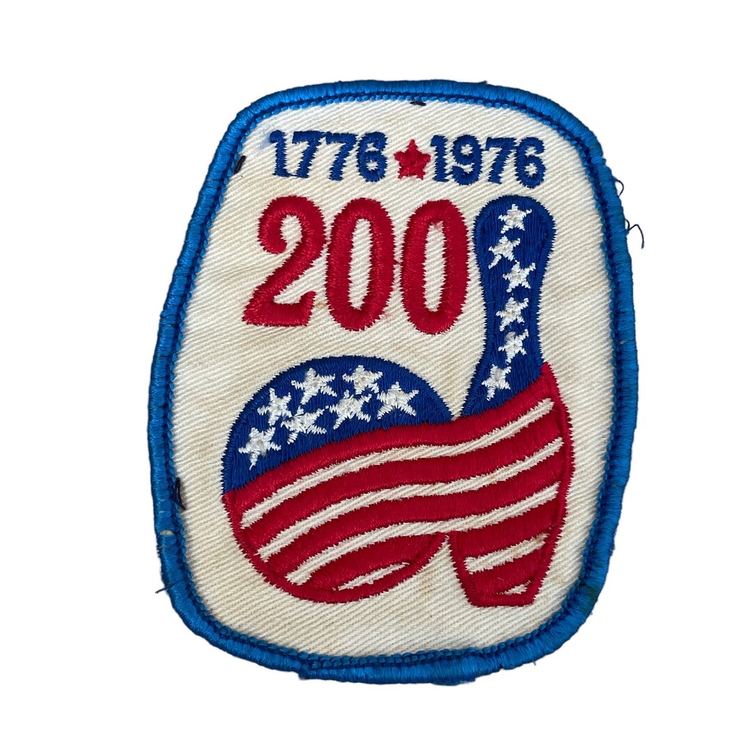 Vintage Bowling Patch 1776 - 1976 Bowling Sport Iron on Sew on Glue on ...