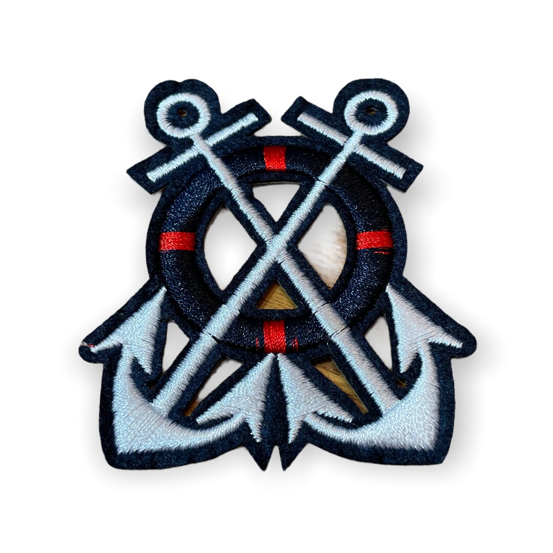 Anchor Nautical Life Raft Fabric Embroidered Patch Sew on Iron On - Etsy