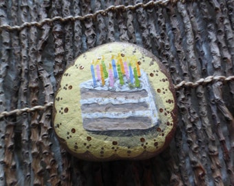 Happy Birthday Painted Rock - Etsy