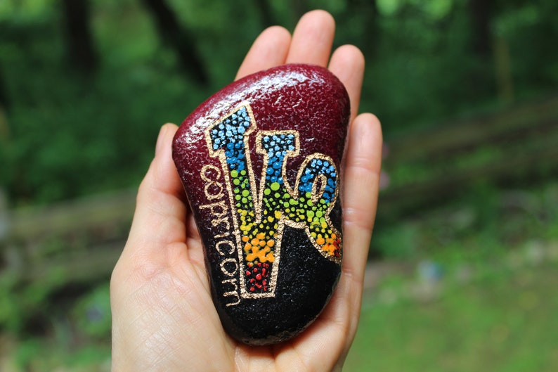 CAPRICORN Art Rock Zodiac Sign Hand Painted Rock Painted - Etsy