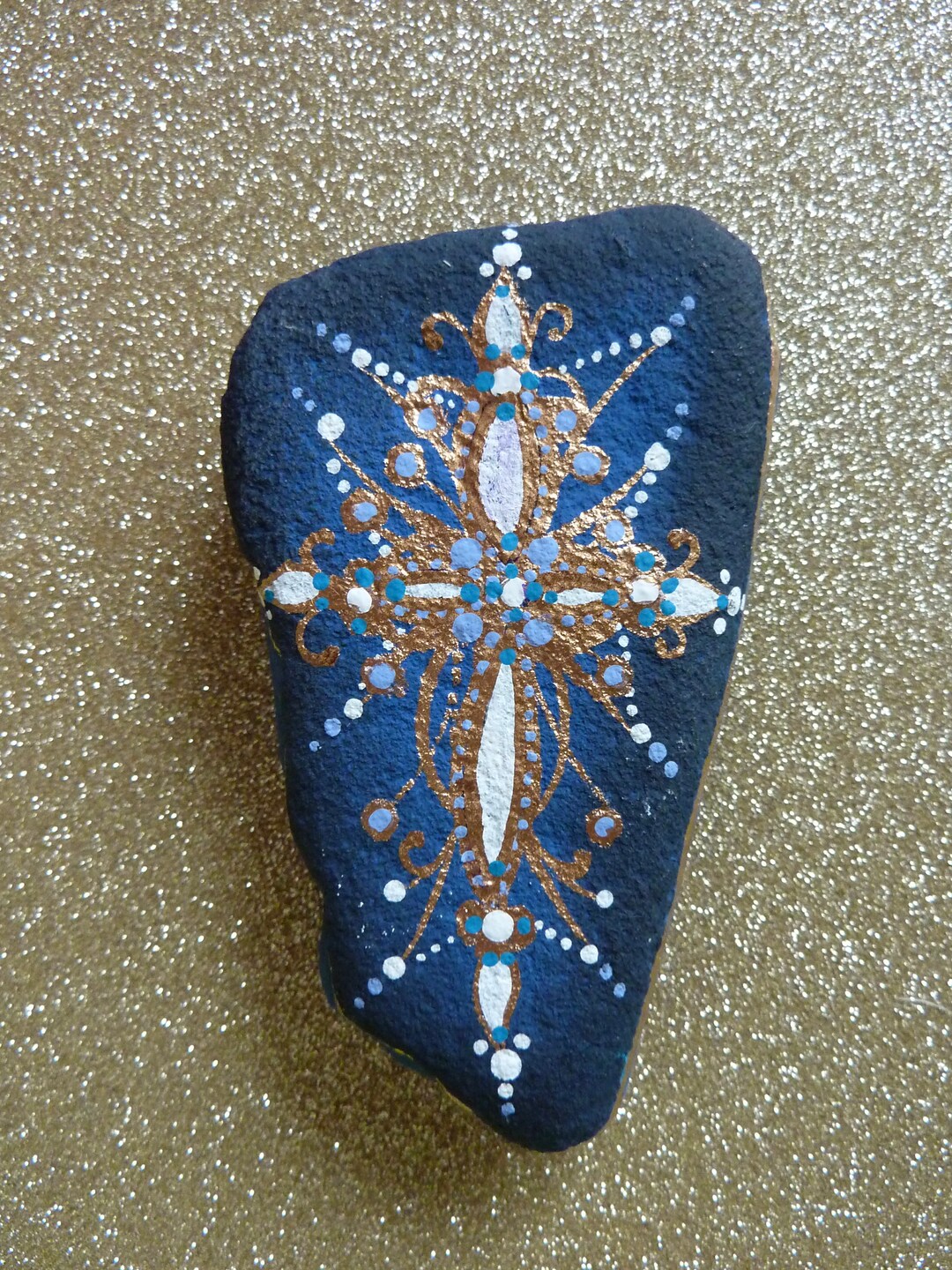 CROSS Memorial Rock, Hand Painted Garden Stone, Kindness Inspirational ...
