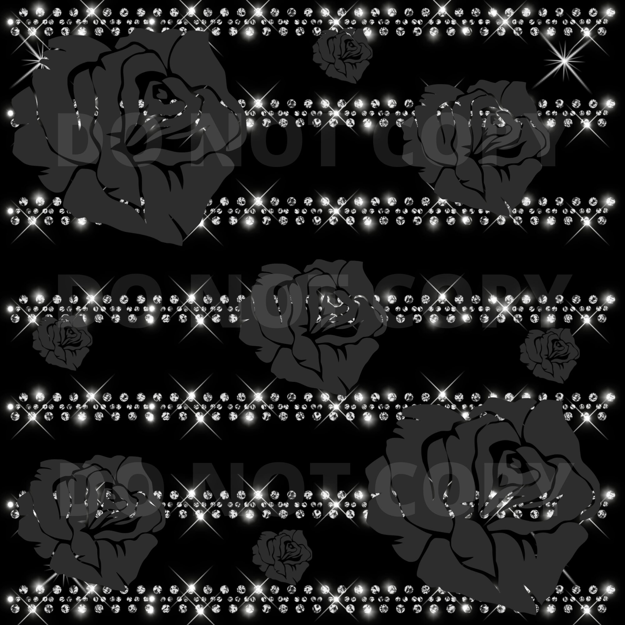 Rose Bling Variety Pattern Paper, Digital Download. Scrapbook Papers ...